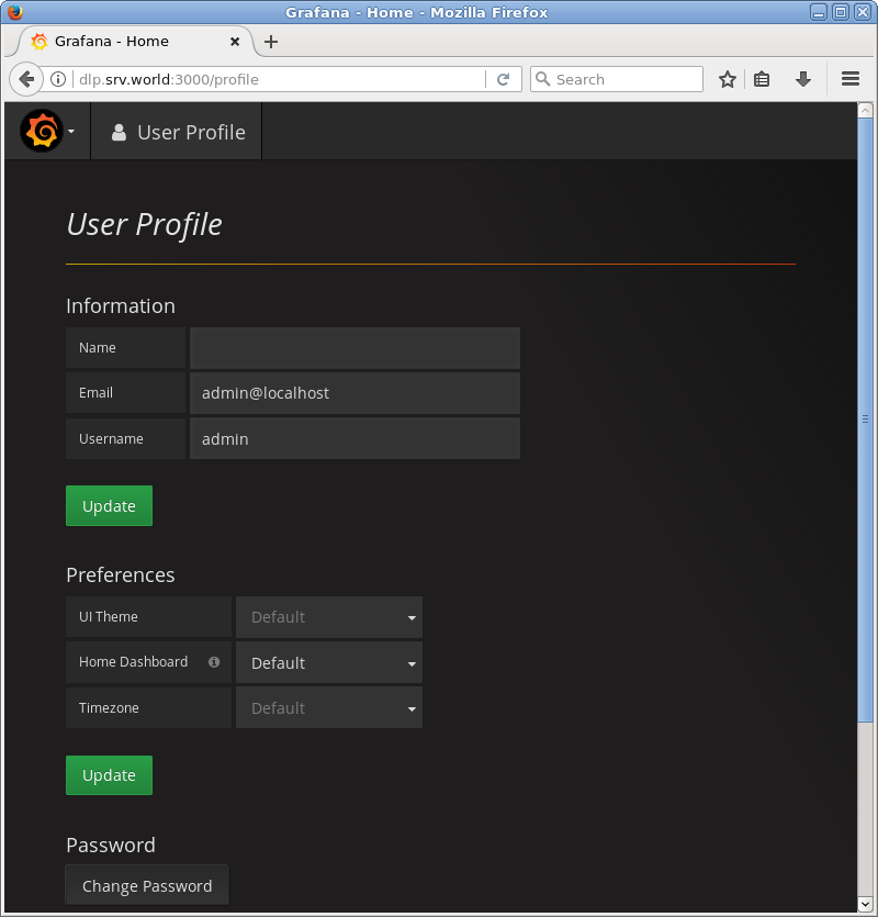 CentOS 7 : Grafana : Install : Server World