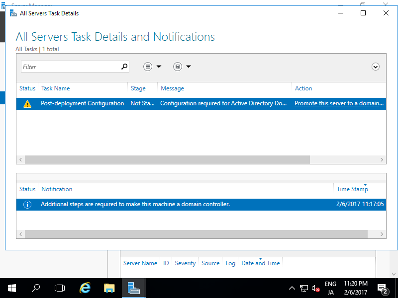 Windows Server 2016 : Active Directory : Configure DC : Server World