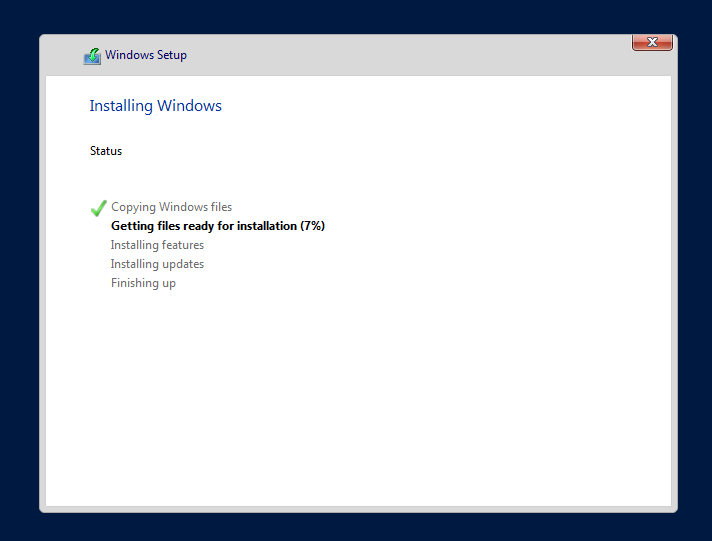 Windows Server 2016 : Install : Server World