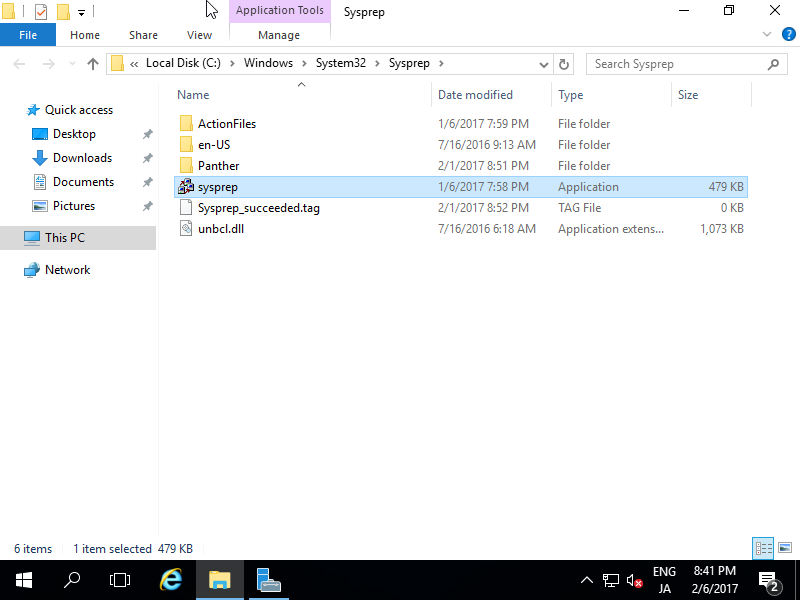 Windows Server 2016 : Use SysPrep : Server World